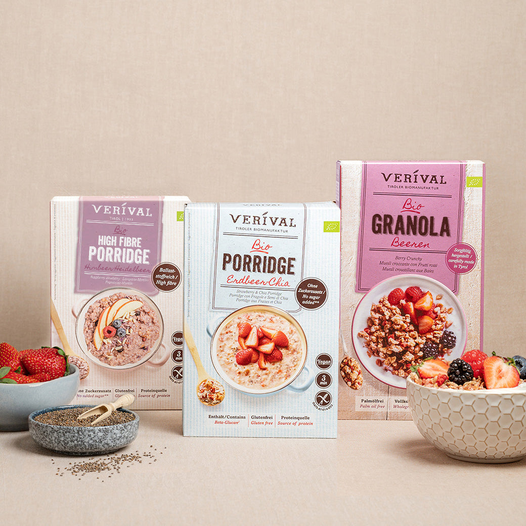 Verival Bestseller – Porridge, Granola und Müsli